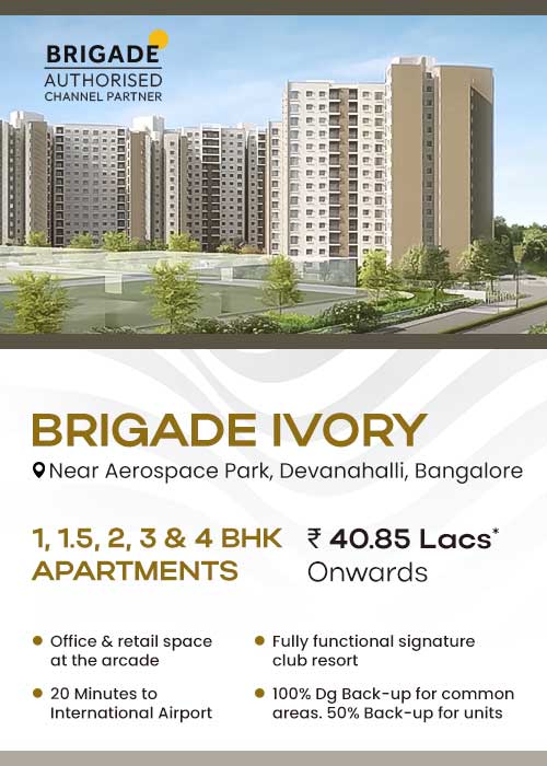 Brigade Properties, Bangalore |1.5, 2 & 3 BHK APARTMENTS