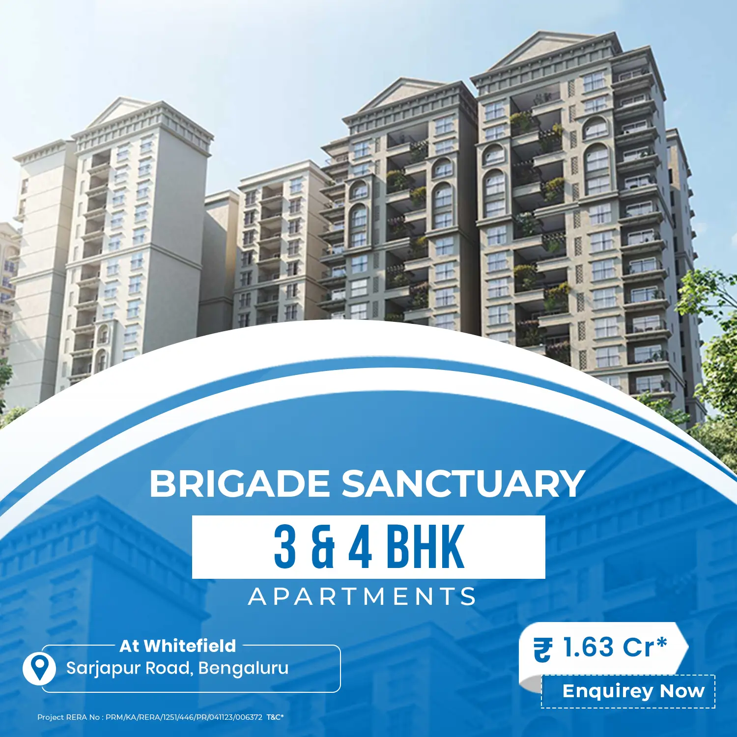 Brigade Properties, Bangalore |1.5, 2 & 3 BHK APARTMENTS